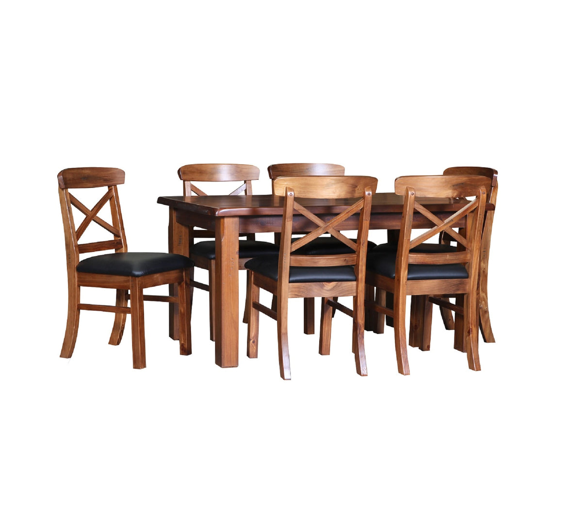 Timber Dining Setting | Solid Wood Dining Table | Pine Timber Table ...